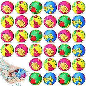 Leitee 60 Pcs 2 Inch Water Balls Reusable Pool Balls Mini Sponge Water Balls for Swimming Pool Absorbent Water Balls for Water Activities Beach Soaking Games Toys Party Favors Summer