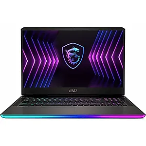 MSI Raider GE77HX 12UGS Gaming & Entertainment Laptop (Intel i7-12800HX 16-Core, 16GB DDR5 4000MHz RAM, 2x1TB PCIe SSD RAID 0 (2TB), GeForce RTX 3070 Ti, 17.3" 240Hz Win 11 Pro) (Renewed)
