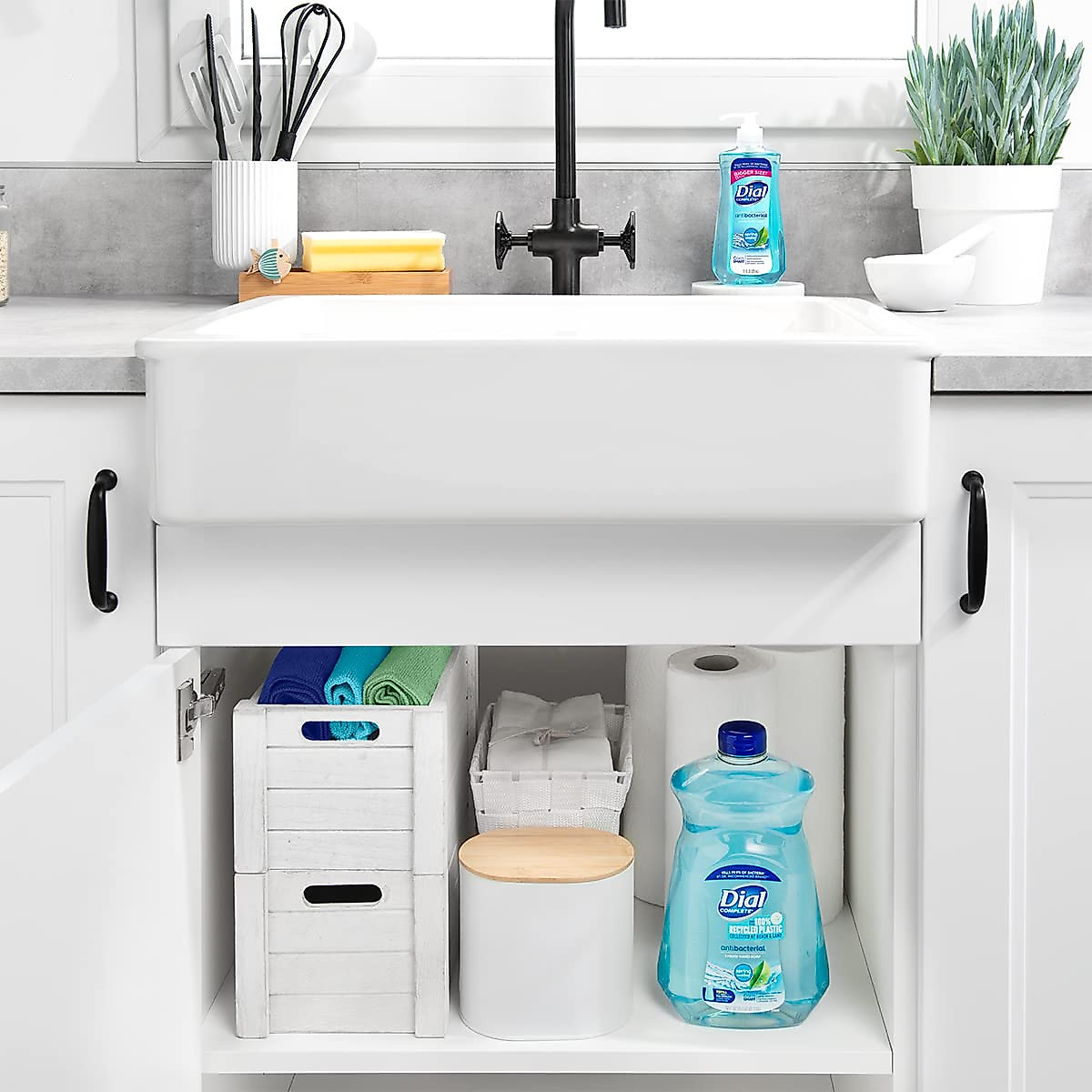 Dial Complete Antibacterial Liquid Hand Soap Refill, Spring Water, 32 fl oz