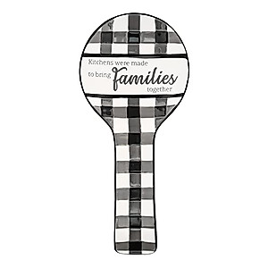 Pavilion Gift Company Pavilion-Kitchens were made to bring families together 8.75" spoon rest, Black