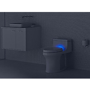 KOHLER 5588-0 Purefresh Elongated Nightlight, Grip-Tight Bumpers, Quiet-Close Release Hinges, Quick-Attach Hardware, No Slam Toilet Seat, White