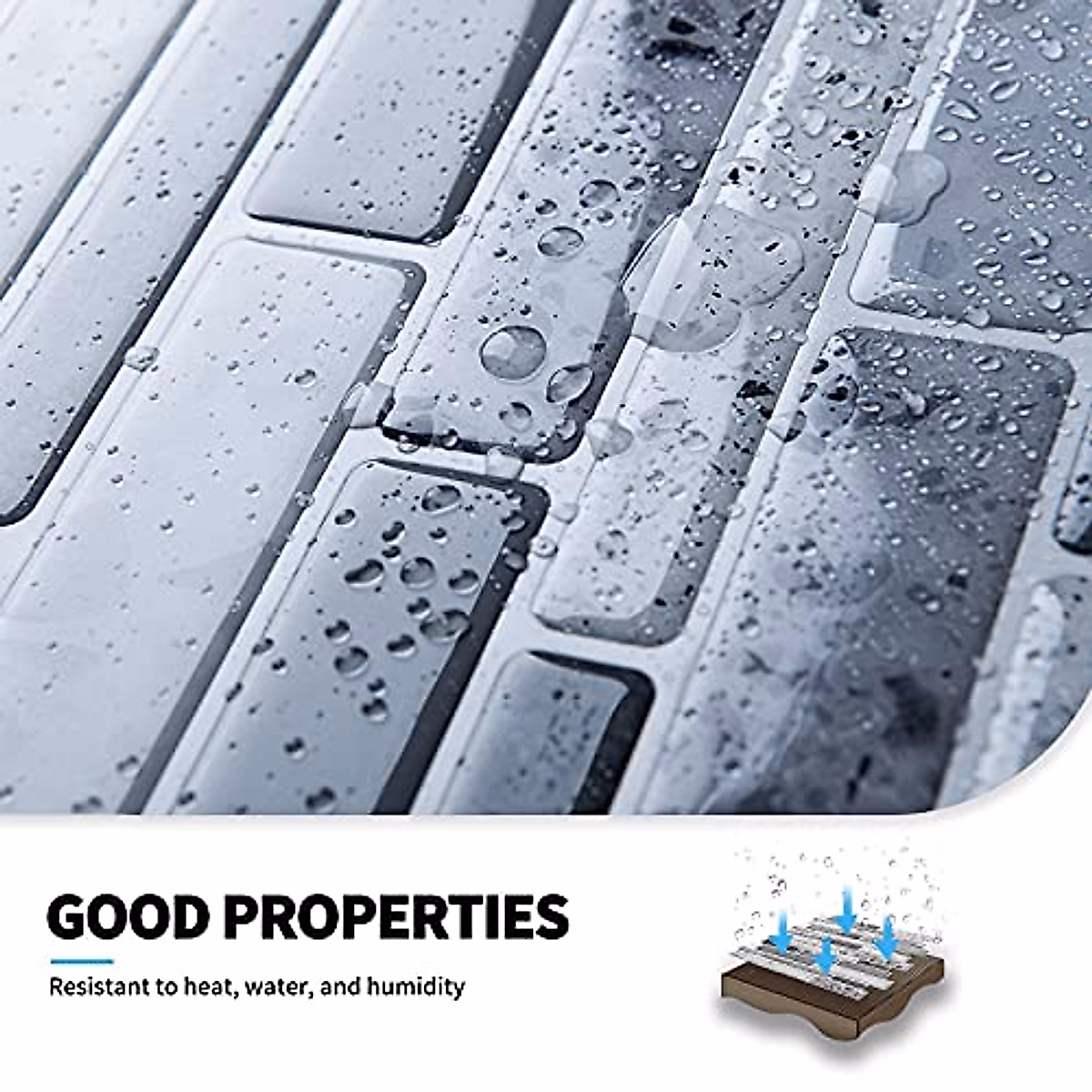 Art3d Peel and Stick Brick Kitchen Backsplash Self-Adhesive Wall Tile Stone Design, 10 Sheets (Grey)