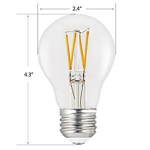 Feit Electric LED A19 Medium Base Light Bulb - 40W Equivalent - 15 Year Life - 450 Lumen - 2700K Soft White - Dimmable | 2-Pack