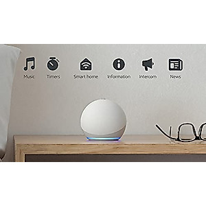 Echo Dot (4th Gen) | Smart speaker with Alexa | Glacier White