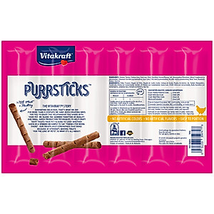 Vitakraft PurrSticks Meaty Cat Sticks - Chicken - Segmented and Breakable Meatstick - Deliciously Tender - Multi Pack of 4