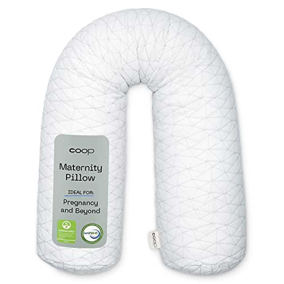 Coop Home Goods Maternity Pillow - Memory Foam Body Pillow for Pregnancy, Original Pregnancy Pillow, Side Sleeper Body Pillow, Full Body Pillow for Sleeping, Pregnancy Pillows for Sleeping (White)