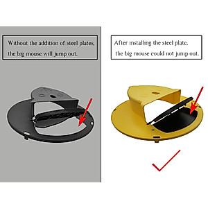 Upgraded 5 Gallon Bucket Lid, Bucket Lid Mouse Trap Trapdoor Style, Indoor and Outdoor, Reusable 5 Gallon Bucket Lid, No Bucket (Yellow)