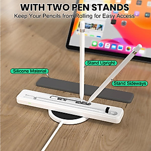 Apple Pencil 1st Generation Case, HAMOPY Wireless Charging Case Compatible with Apple Pencil 1st Generation Only, Magnetic Apple Pencil 1st Gen Charging Carrying Storage Box, Apple Pencil Accessories