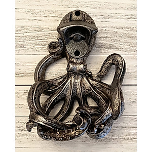Octopus Bottle Opener - Wall Mount Nautical Ocean Beach Coastal Decor