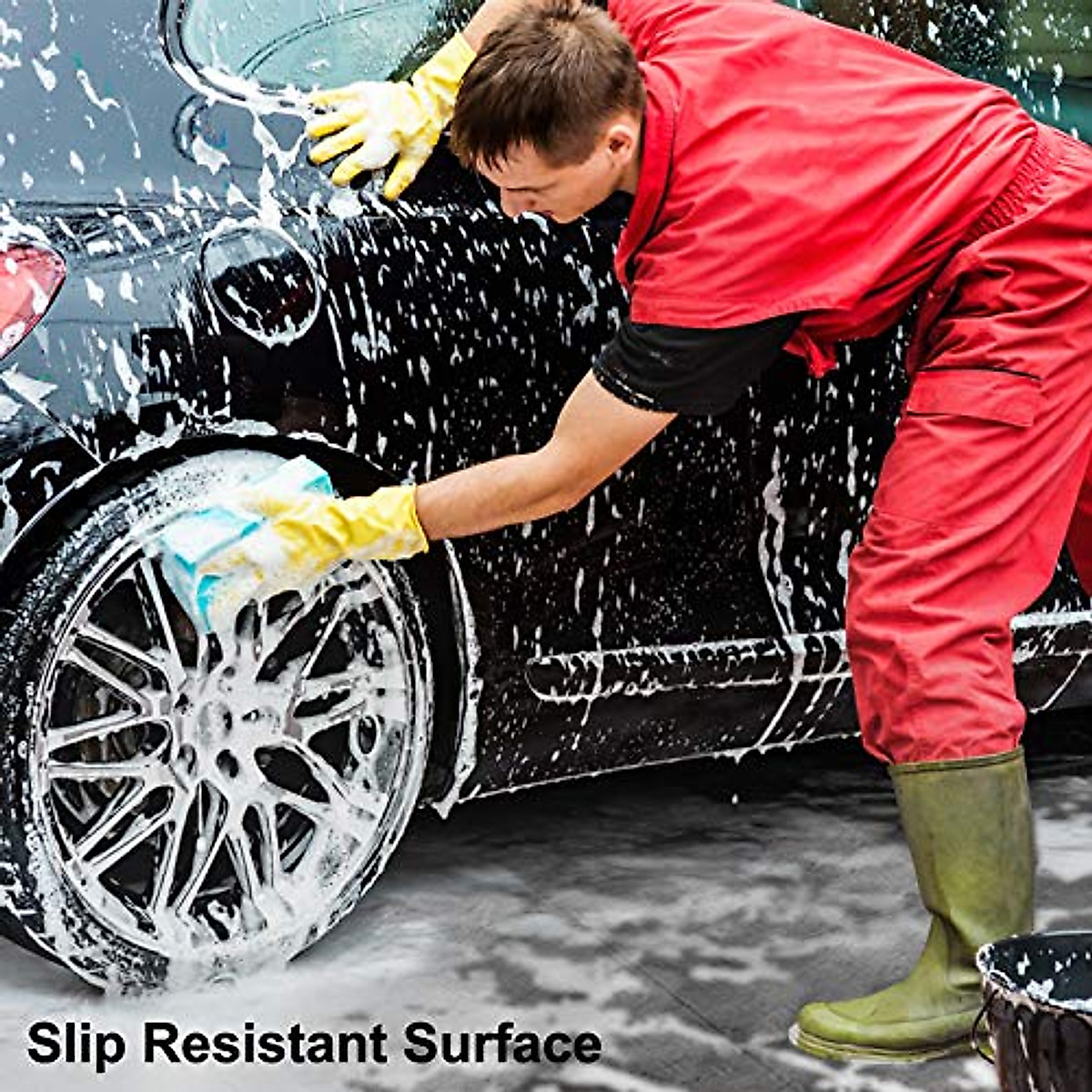 VEVOR Garage Floor, Durable Interlocking Floor Tiles, 50 Pack, Non-Slip Diamond Plate Garage Tiles, Support up to 55,000 lbs for Car Garage, Basements, Gyms, Repair Shops (12 x 12 inch, Graphite)