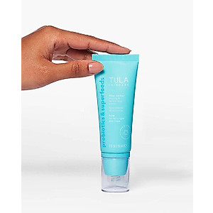 TULA Skin Care Face Filter Blurring and Moisturizing Primer - Luna, Evens the Appearance of Skin Tone & Redness, Hydrates & Improves Makeup Wear, 1fl oz