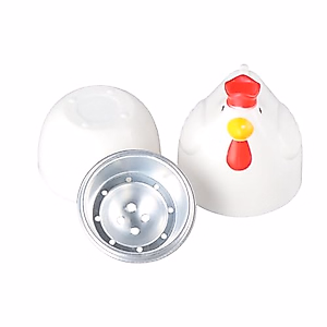 Microwave Egg Boiler,Chicken Shaped Microwave Egg Steamer Cooker Boiler Steamer Gadgets Cook Soft and Hard Boiled Egg Kitchen Tool