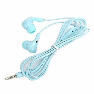 TQKLSM Wired Earbud Headphone 3.5mm Sports Earphone Universal HiFi Music Bass Earbud Headphone with Mic(Blauw)