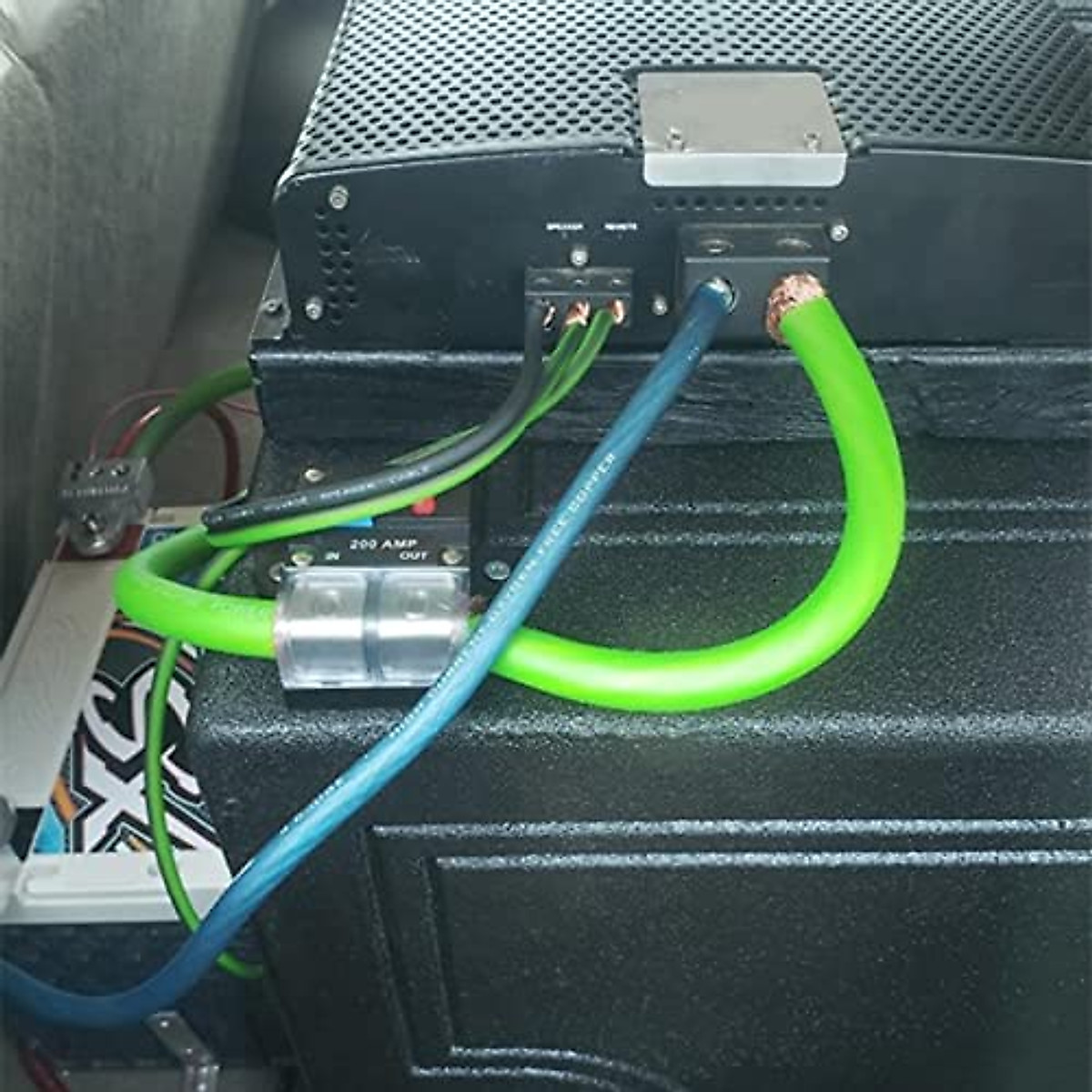 POCREATION 2 Pcs Amp Input Reducer,Dual 1/0 Gauge to 1/0 Gauge Wire Reducer Power and Ground Input Reducer Adapter for Car Audio Universal