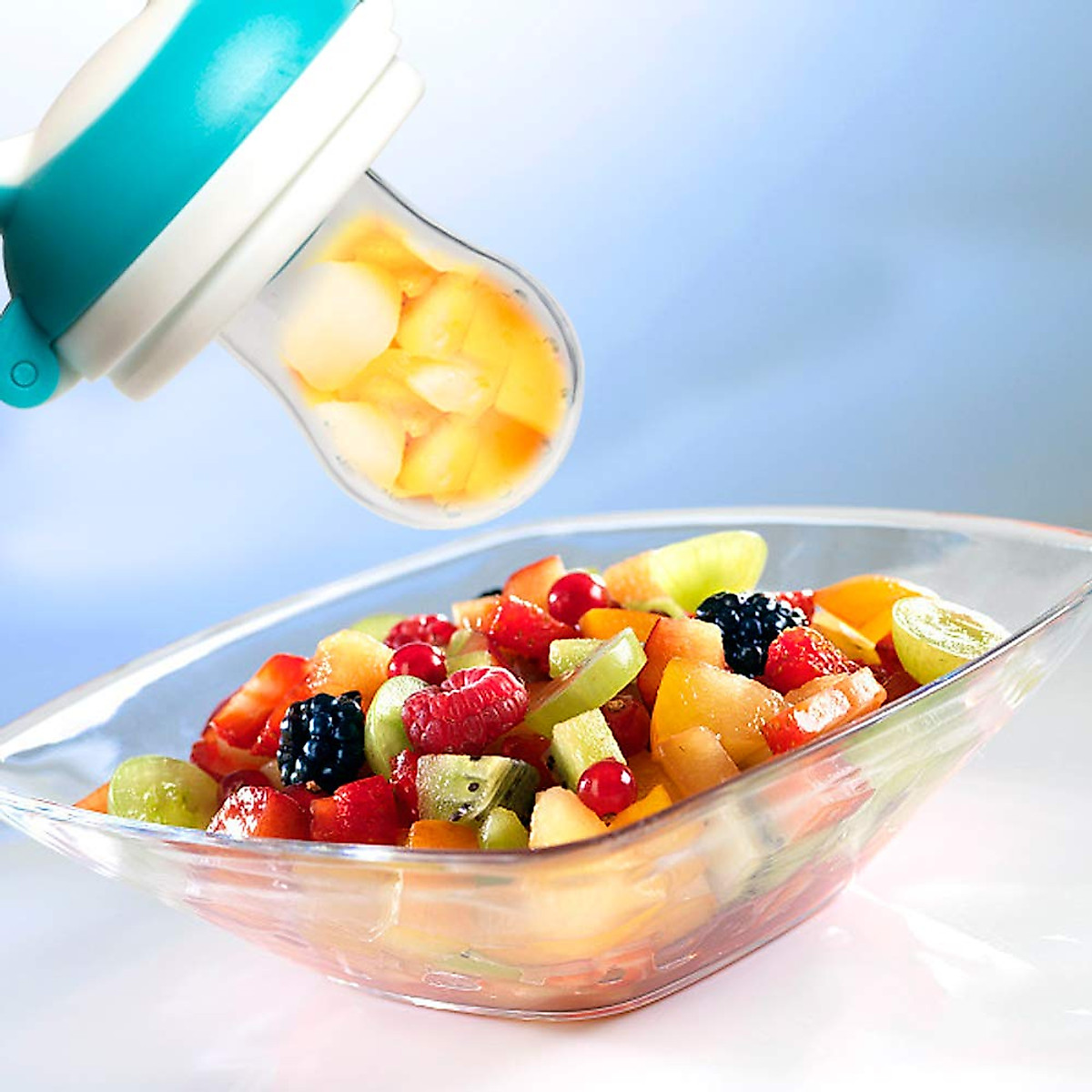 HONGTEYA Teething Toys for Babies 0-6 Months 6-12 Months 6 Pack- 4 Teethers, 2 Fruit Feeders for Newborn Infants BPA Free Natural Organic Freezer Silicone Baby Teethers Set(Pink)