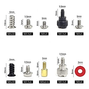Sutemribor 300PCS Personal Computer Screw Standoffs Set Kit for Hard Drive Computer Case Motherboard Fan Power Graphics