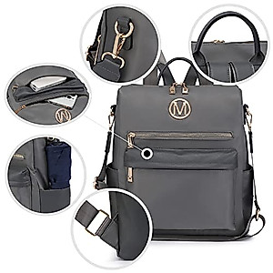 MKP COLLECTION Women Nylon Water Resistant Backpack Purse Convertible Large Ladies Designer Rucksack Travel Shoulder Bags Handbag Wristlet