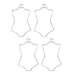 4pcs Metal Wire Body Shape Swimsuit Hangers, Boys Wardrobe Organizer, Unisex Beachwear Rack Clothes Hanger for Home Closet Cloakroom