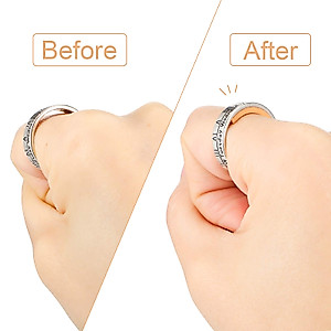 16 Sheets Invisible Ring Size Adjuster with 2 Pieces Plastic Ring Guard Ring Size Adjuster for Loose Jewelry Rings Guard Tightener, Spacer, Sizer, Fixing Wide Rings, 4 Colors, 2 Kinds of Thickness