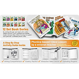 Decodable Readers: 15 Long Vowel Teams Phonics Books for Beginning Readers Ages 4-7 Developing Decoders (Set 8)