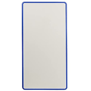 Flash Furniture 23.625''W x 47.25''L Rectangular Blue Plastic Height Adjustable Activity Table with Grey Top