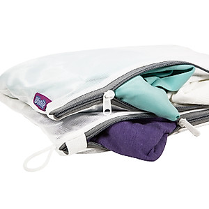 Laundry 360 Twin Compartment Wash Bag, Dimensions: 24" x 13", Protects Clothing, Double Compartment Closure, Prevents Snags, Tangles, Tears, Laundry, Home