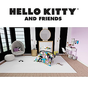 Franco Sanrio Hello Kitty & Friends Bedding 5 Piece Super Soft Comforter and Sheet Set with Sham, Twin, (100% Official Licensed Product) Collectibles