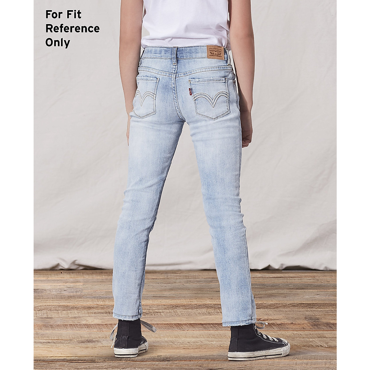 Levi's Girls' 711 Skinny Fit Jeans , Blue Winds, 14