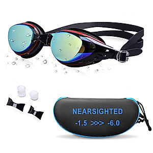 AIKOTOO Swim Goggles Shortsighted Swimming Goggles Fit for Adult Men Women Youth Anti Fog UV Protection No Leaking