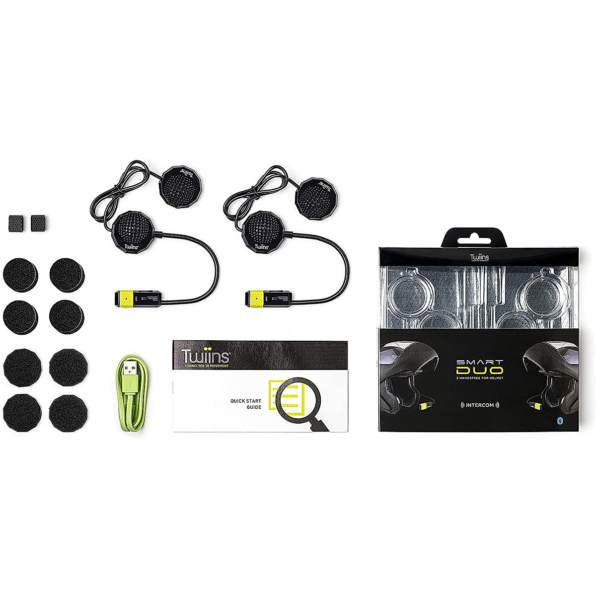 Twiins HF Smart Duo Bluetooth Motorcycle Helmet Communication Headset (HF2/HF3)