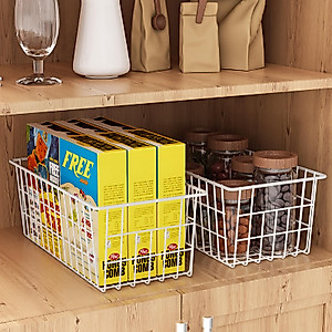 Orgneas Freezer Organizer Bins, Freezer Baskets for Chest Freezer and Upright Freezer Refrigerator Dividers Frozen Meats Storage Containers Organizer for Fruits and Vegetables, 5 Packs