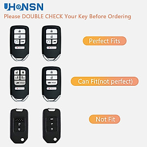 UHONSN Key Fob Cover for Honda Accessories Accord Civic Car Keychain Case Smart Remote Keys Protector Pilot Odyssey 2017-2021 Keycover White