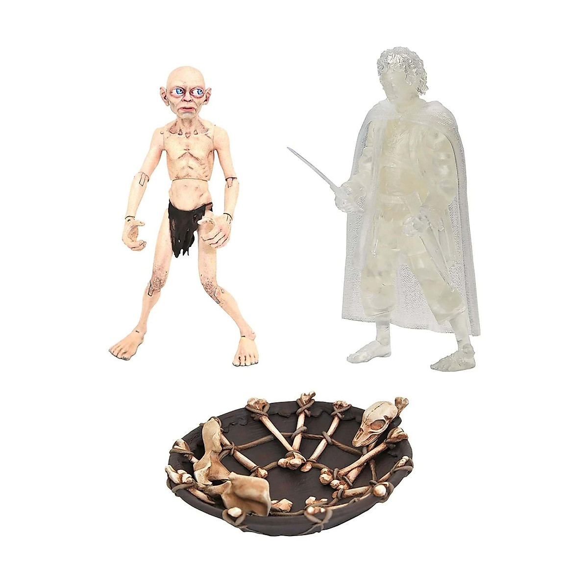 Diamond Select Toys San Diego Comic-Con 2021 Exclusive The Lord of The Rings: Frodo & Gollum Deluxe Action Figure Box Set, Multicolor