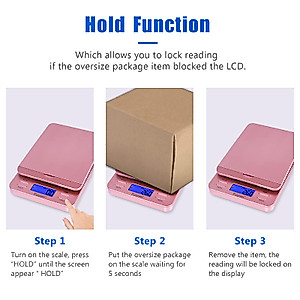 Fuzion Shipping Scale, Digital Postage Scale for Packages 86 lb/0.1oz with Hold and Tare, Postal Scale with Flip Holder, Package Scale for Small Business, Battery & AC Adapter