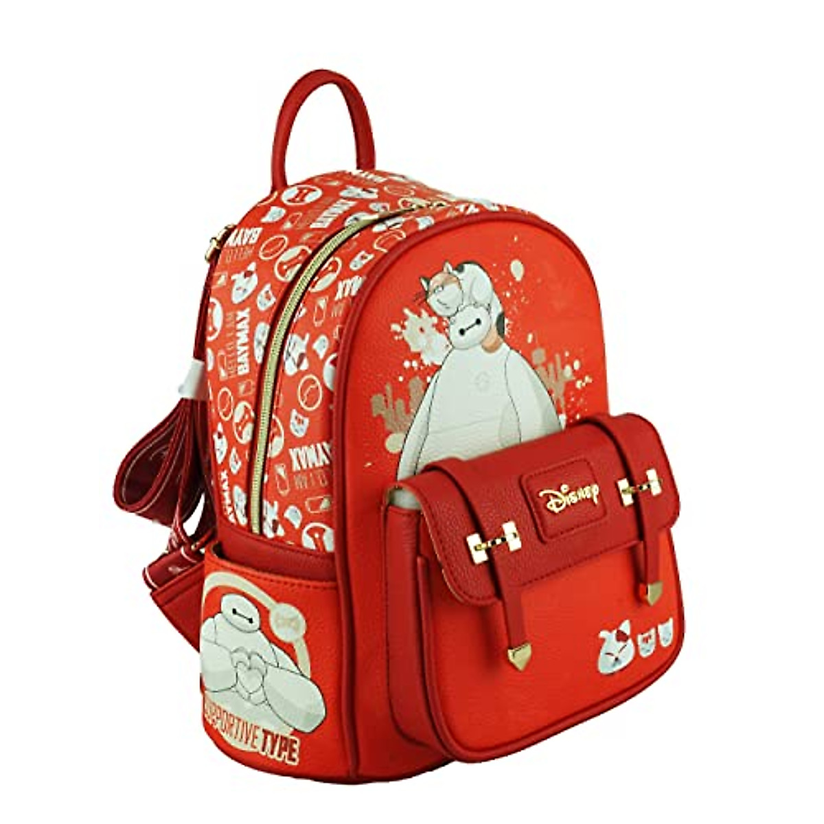 Wondapop Disney Big Hero 6 Baymax 11" Vegan Leather Fashion Mini Backpack