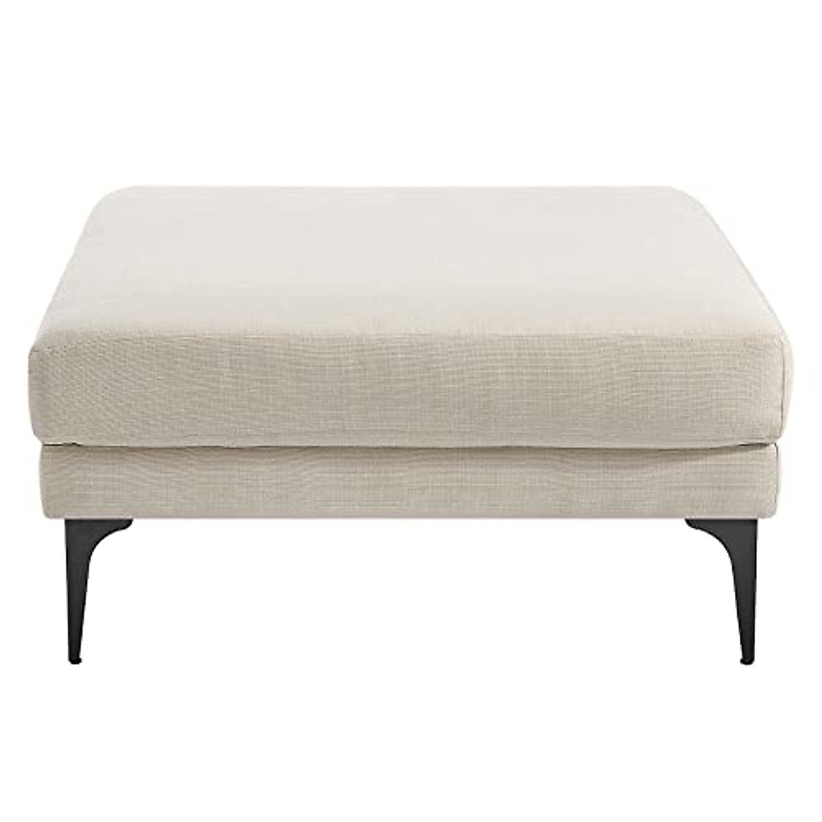 Modway EEI-6015-BEI Evermore Upholstered Fabric Ottoman, Beige