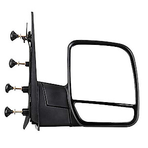 ECCPP Passenger Side Mirrors, Right Rear View Mirrors fit 2003-2013 For Ford E-150 E-250 2004-2013 For Ford E-350 E-450 Super Duty E-450 Econoline Black Manual Folding