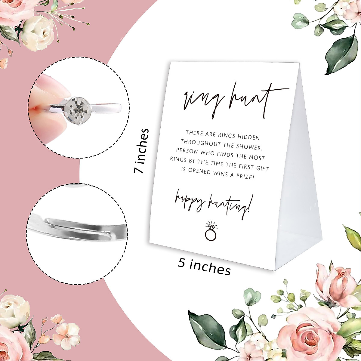 Bridal Shower Ring Game, Ring Hunt Bridal Shower Game 30 fake rings, bridal shower decorations, wedding games, bachelorette party games for guests - RH12