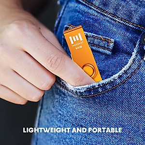 MOSDART 64GB USB2.0 Flash Drive, with Keychain Loop, Swivel Design with LED Light, exFAT Memory Stick for Computers, System Backup, Data Storage, Pastel Color(Pack of 5)