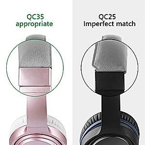 Geekria Protein Leather Headband Pad Compatible with Bose QuietComfort 35 ii Gaming, QC35 II, QC35, QuietComfort SE, QCSE Headphone Replacement Headband/Replacement Pad Repair Parts (Grey)