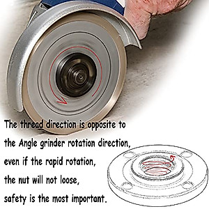 Set of 4 Grinder Flange Replacement Parts 5/8-11 Grinder Nuts, Angle Grinder Attachments Compatible with Dewalt Milwaukee Ryobi Makita