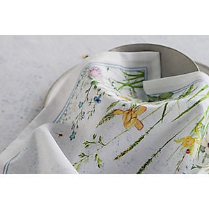 Maison d' Hermine Napkin 100% Cotton 20Inch x 20Inch Set of 4 Decorative Washable Cloth Napkins Table Napkin, Dining, Kitchen, Parties & Camping, Fleurs De Mai - Spring/Summer