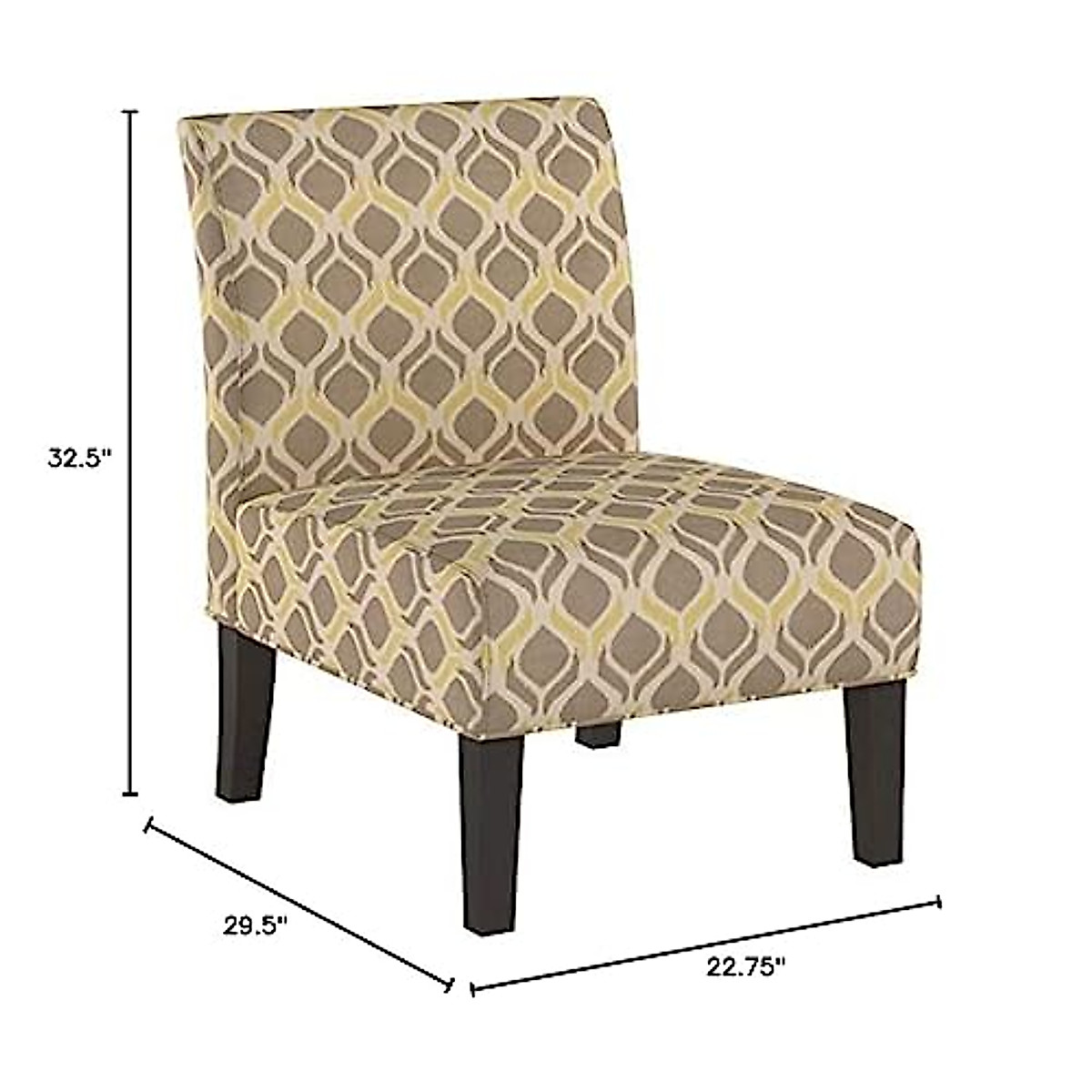 Christopher Knight Home Kassi Fabric Dining Chair, Yellow / Gray