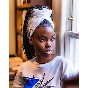 HOMELEX Head Wraps Turbans Stretch Jersey Knit Headwraps Wrap Turban Scarf Tie for Women