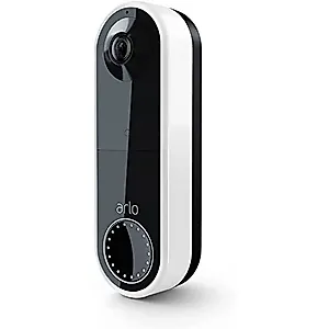 Arlo Essential Wire-Free Video Doorbell - HD Video, 180° View, Night Vision, 2 Way Audio, Direct to Wi-Fi No Hub Needed, Wire Free or Wired, White - AVD2001 RENEWED