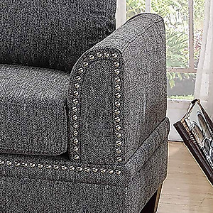 Poundex PDEX-F6511 2-Pcs Sectional Sofa, Grey