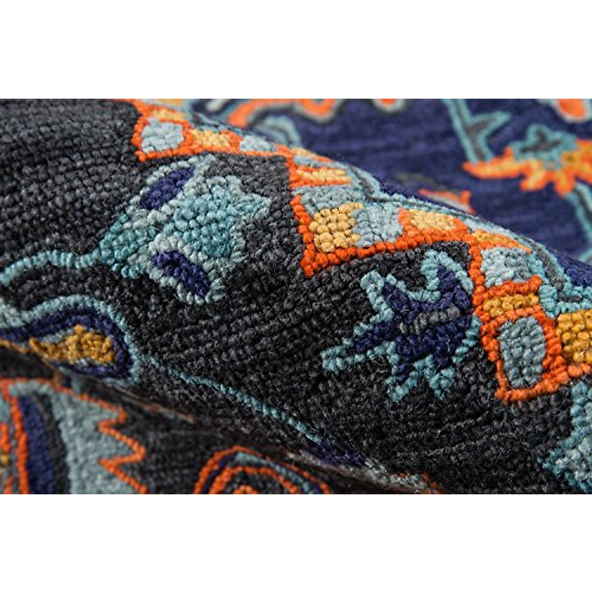 Momeni Ibiza Wool Area Rug 2' X 3' Navy