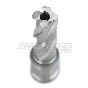 Accusize Industrial Tools 10 Pcs 9/16'' Diameter by 1'' Depth Hss Annular Cutter Plus 1 Pilot Pin, 2080-2014pin