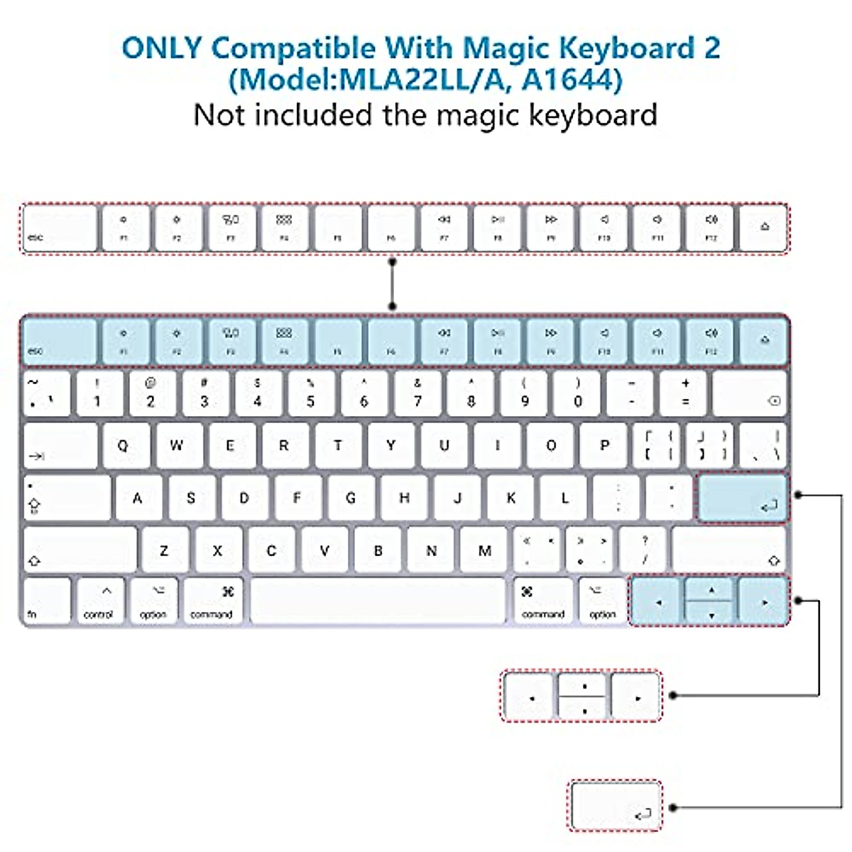 Wrist Rest for Magic Keyboard 2 (MLA22LL/A, A1644) and Magic Keyboard with Touch ID(MK293LL/A), Magic Keyboard Stand Pad to Relief Pain