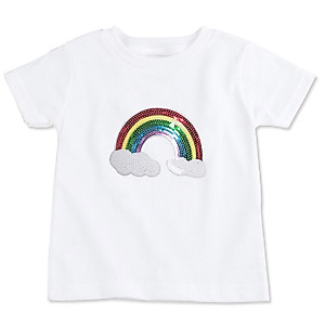 traderplus Rainbow T-Shirt and Ballet Tutu Skirt with Hair Bows Set for Baby Girls (4-6 Years)